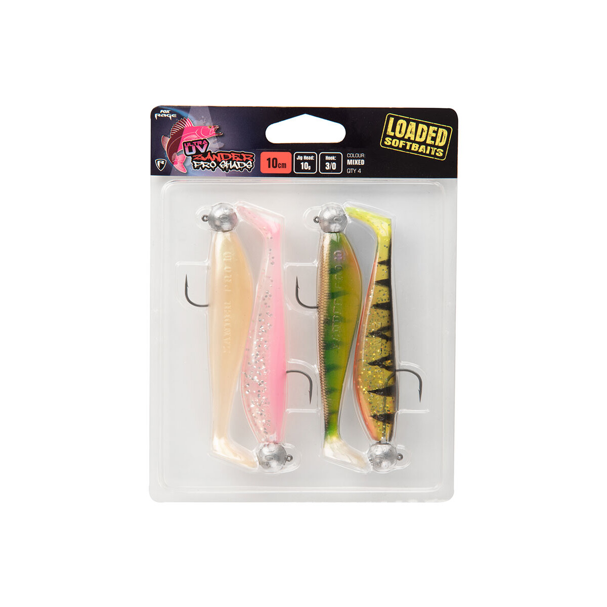 Fox Rage Ultra UV Zander Pro Shad Loaded Lure Pack Mix 1 - Angelhaus